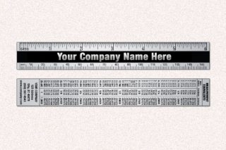 Metal Rulers - Black on Silver - 6" x 7/8" - Nameplates, Metal Tags and ...